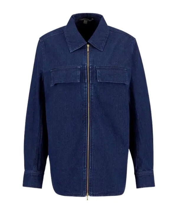 Barbour Long-sleeved Zip-up Denim Jacket