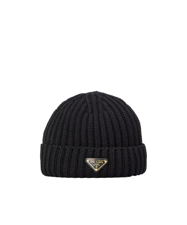 Prada Logo Knit Beanie