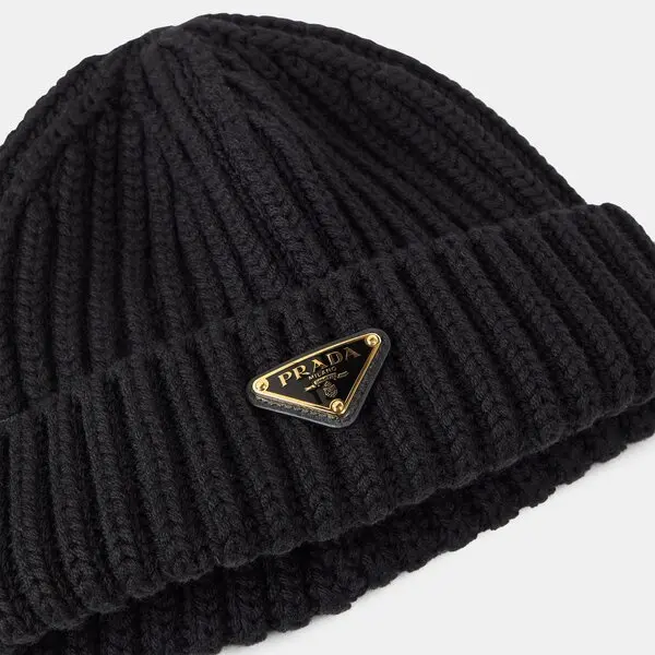 Prada Logo Knit Beanie