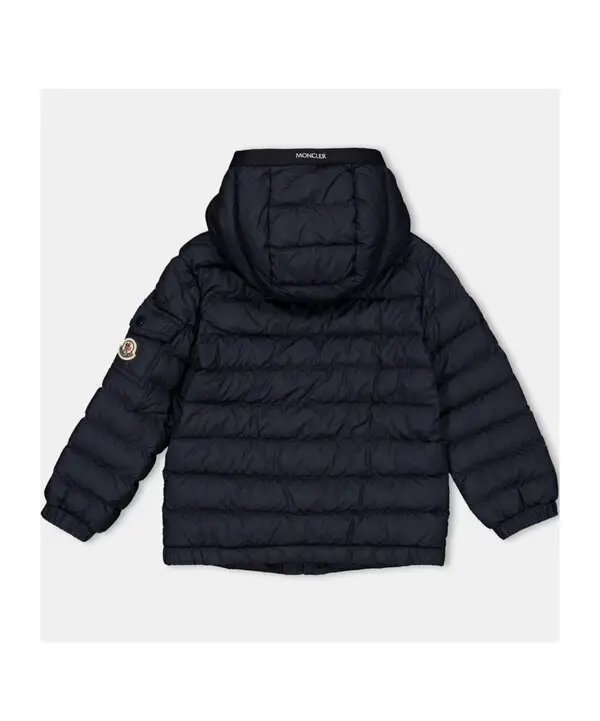 Moncler Logo Patch Down Jacket - Black