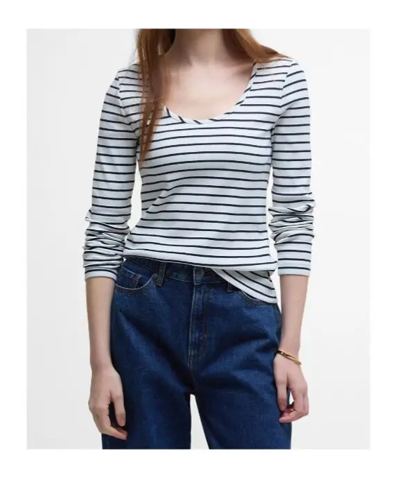 Barbour B.li Blake Top Ld53 Striped Long Sleeve Top