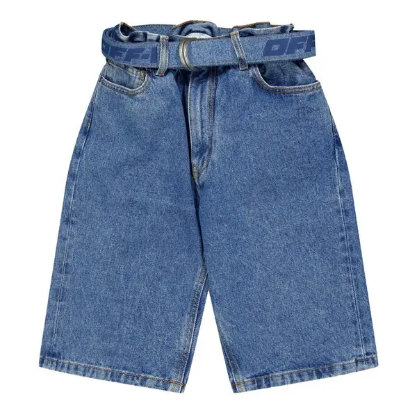 Off-White Belted Denim Shorts
