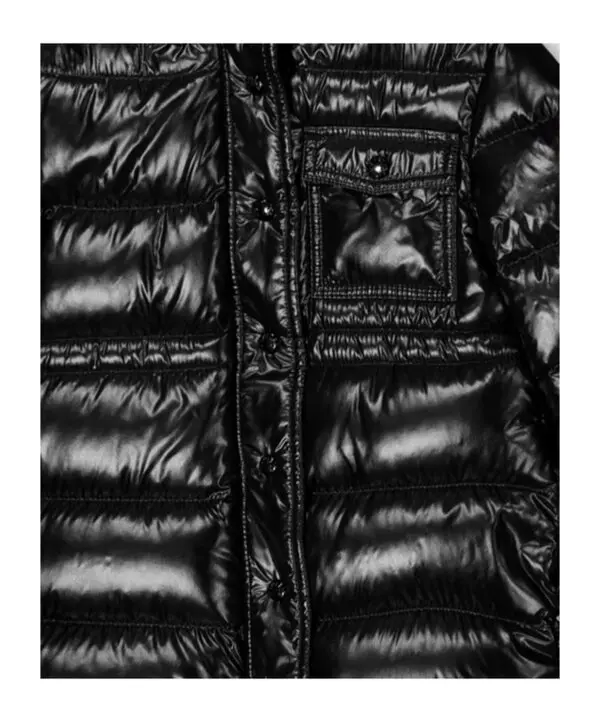 Moncler Long Down Jacket With Logo