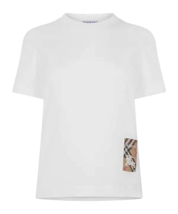 Burberry Check Label Patch T-shirt