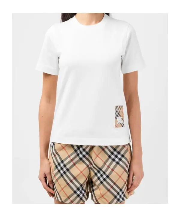 Burberry Check Label Patch T-shirt