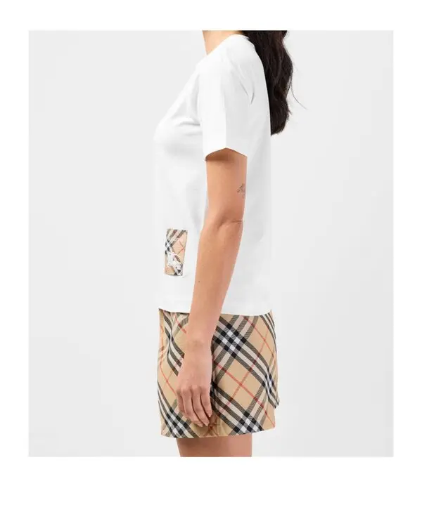 Burberry Check Label Patch T-shirt