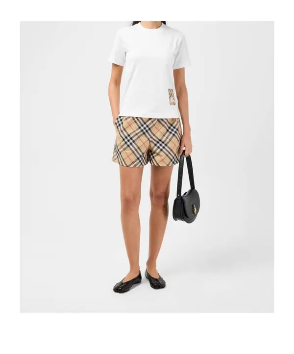 Burberry Check Label Patch T-shirt