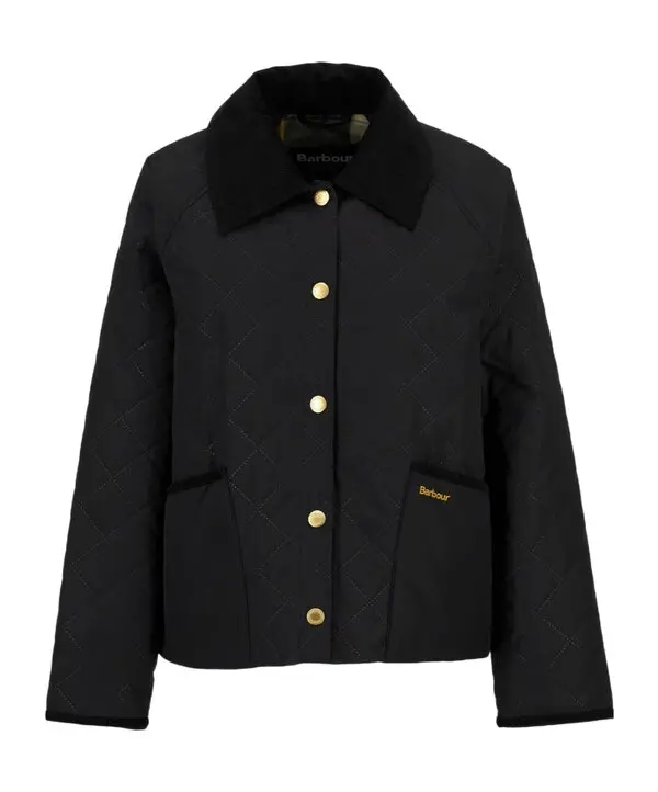 Barbour Quilted Jacket With Corduroy Collar