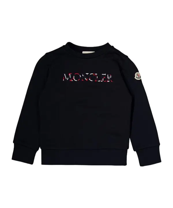 Moncler Embroidered Logo Crewneck Sweatshirt - Black