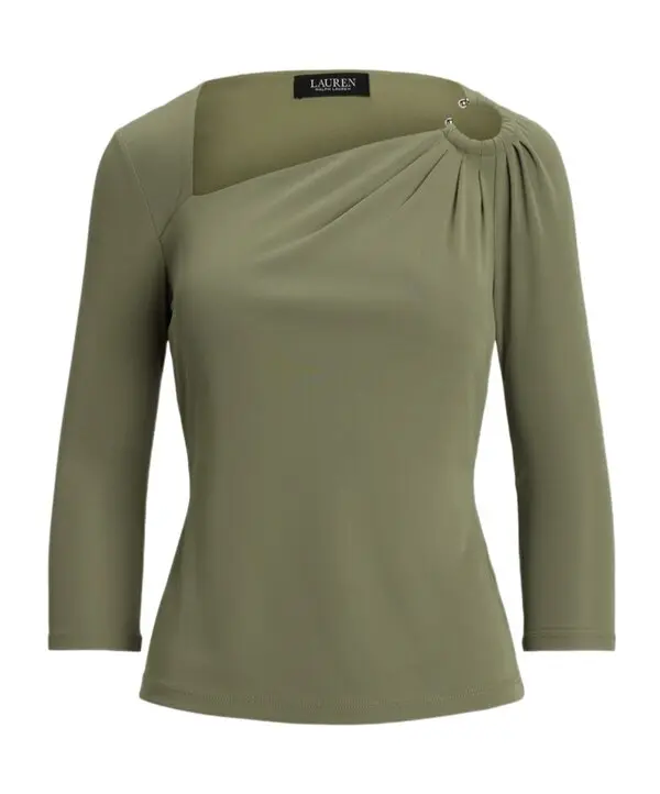 Ralph Lauren Asymmetrical Neckline Long-sleeve T-shirt