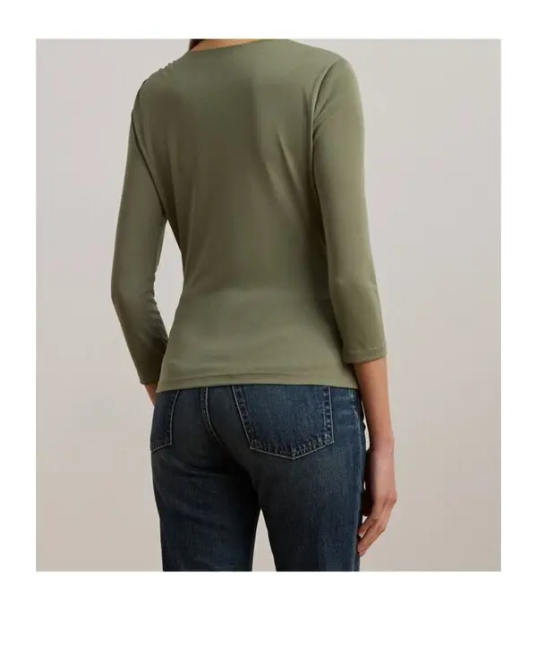 Ralph Lauren Asymmetrical Neckline Long-sleeve T-shirt