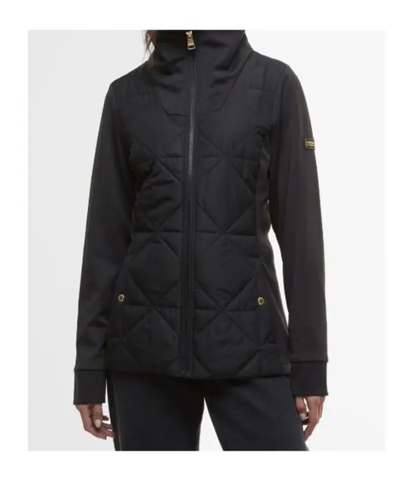 Barbour Quilted Zip-up Jacket With Stand Collar