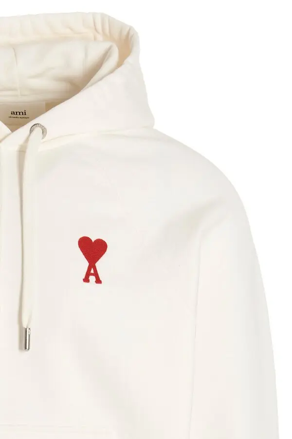 AMI Paris De Coeur Embroidered Hoodie
