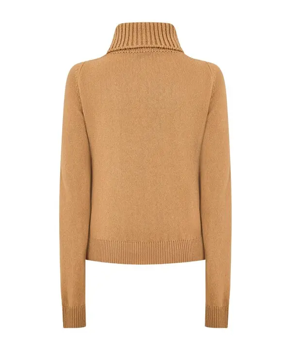 Moncler Ribbed Knit Sweater With Fold-over Collar