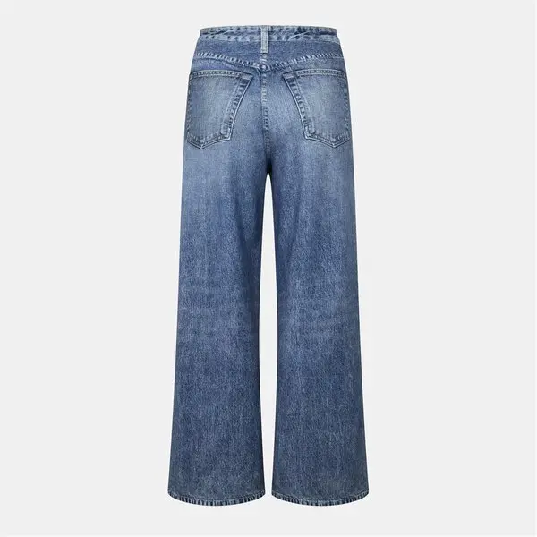 Rag & Bone Wide Leg Denim Trousers