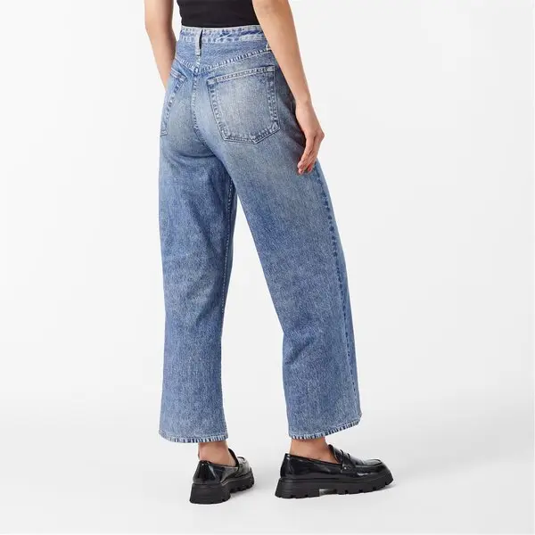 Rag & Bone Wide Leg Denim Trousers
