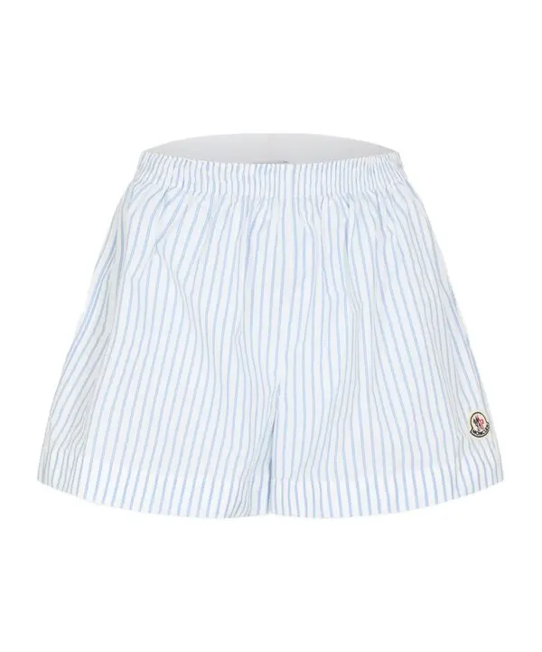 Moncler Striped Logo Patch Shorts - White