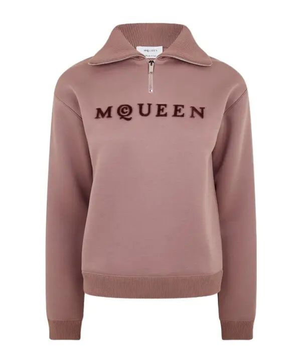 Alexander McQueen Logo Half-zip Sweater