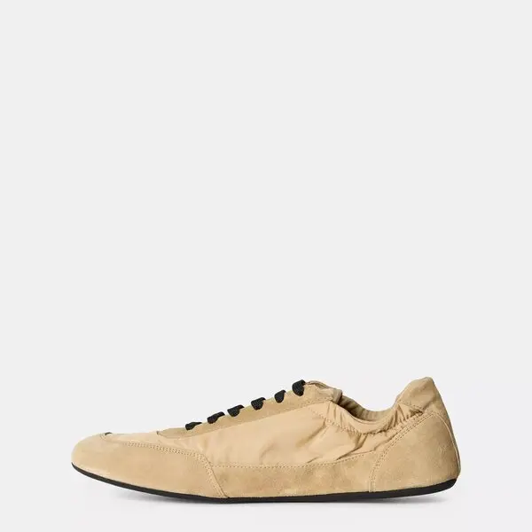 Prada Collapse Re-nylon And Suede Trainers