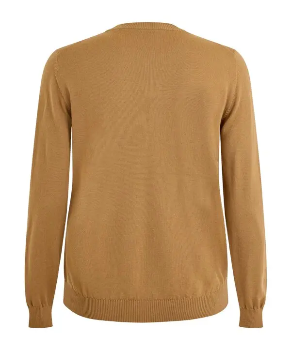 Fendi Khaki Crew-neck Long-sleeve Knit Sweater