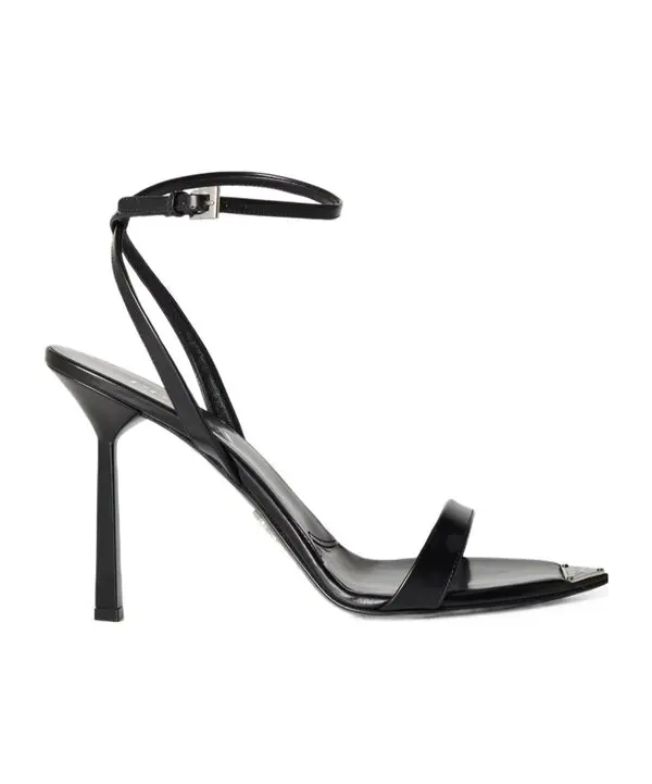Prada Logo Detail Stiletto Heeled Sandals