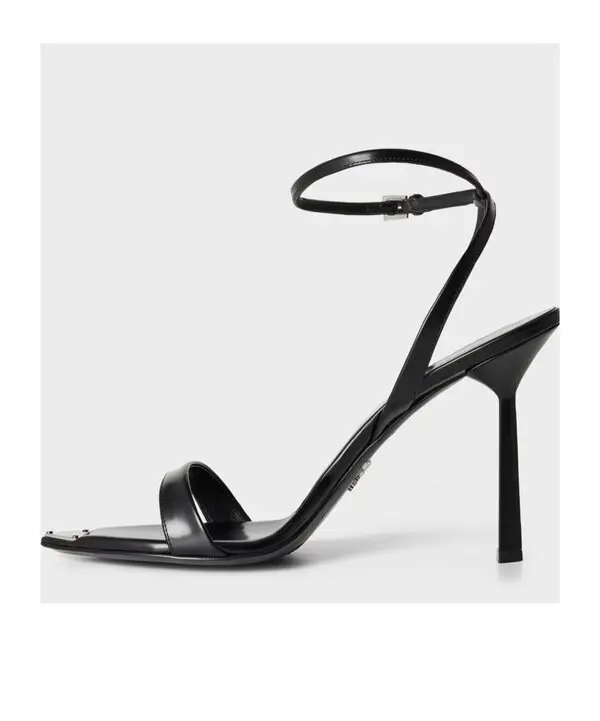 Prada Logo Detail Stiletto Heeled Sandals