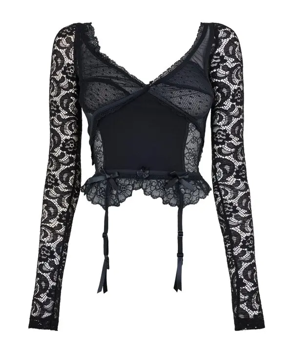 Balenciaga Lace Long-sleeve T-shirt
