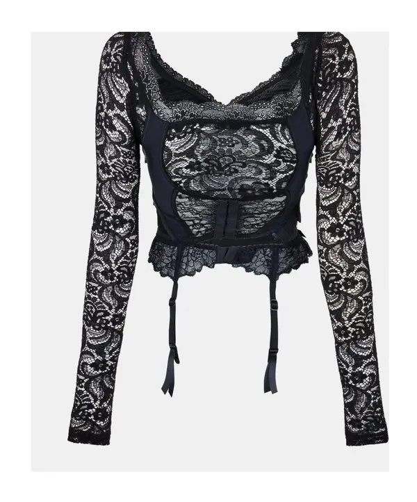 Balenciaga Lace Long-sleeve T-shirt