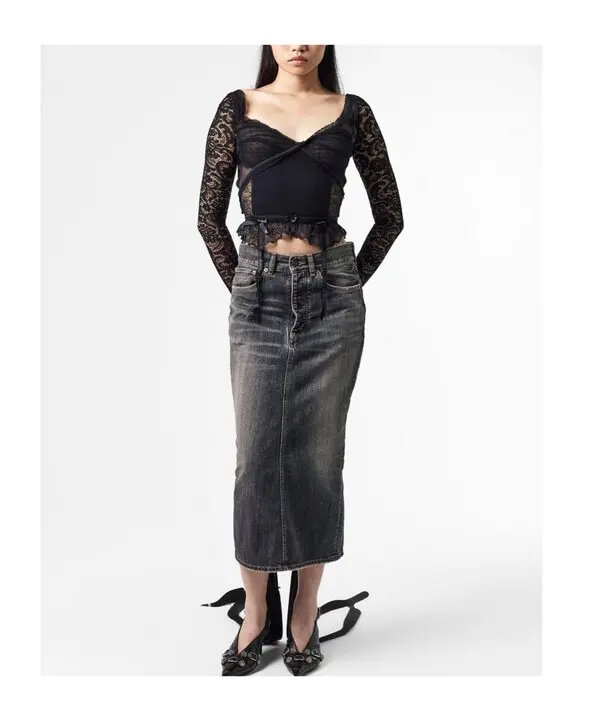 Balenciaga Lace Long-sleeve T-shirt