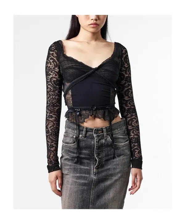 Balenciaga Lace Long-sleeve T-shirt