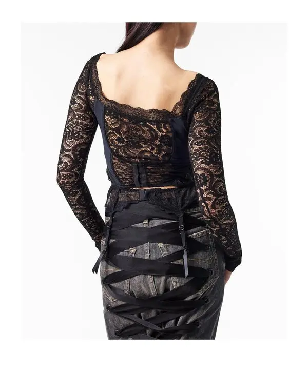 Balenciaga Lace Long-sleeve T-shirt
