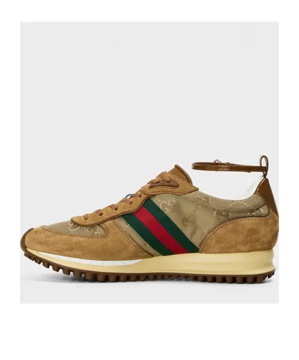Gucci Logo Sneakers - Brown