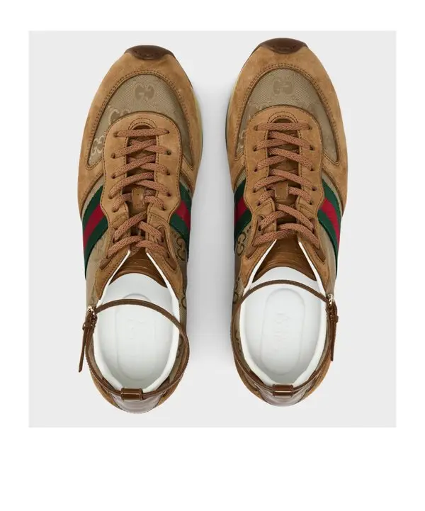 Gucci Logo Sneakers - Brown