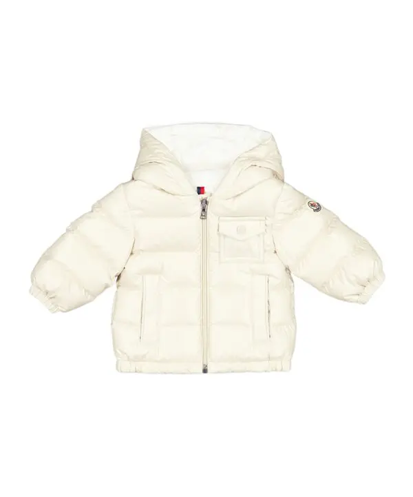 Moncler Logo Patch Down Jacket With Hood