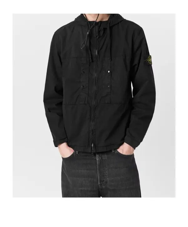 Stone Island Supima Cotton Twill Hooded Jacket