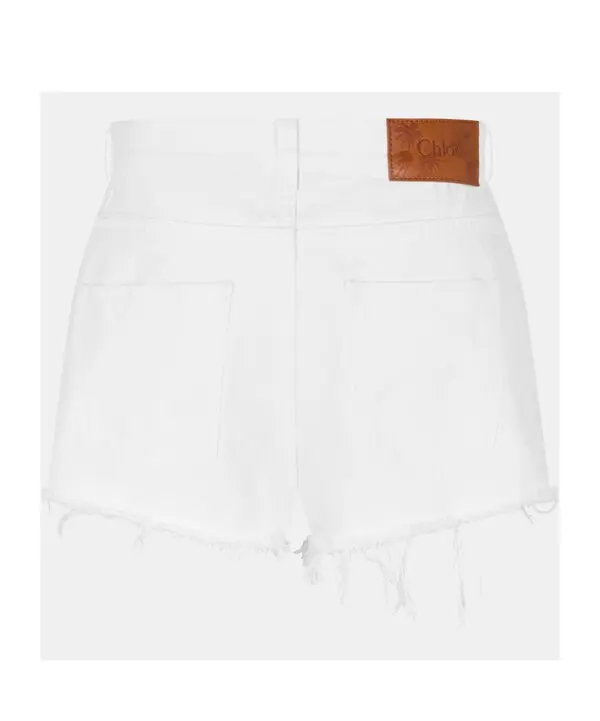 Chloé Logo-stamped Denim Shorts