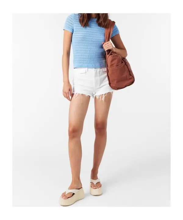 Chloé Logo-stamped Denim Shorts