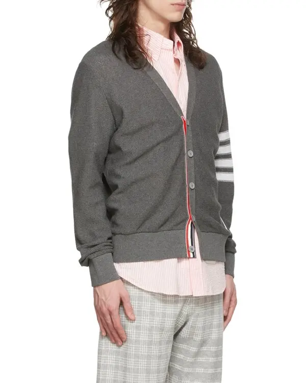 Thom Browne Striped V-neck Cardigan