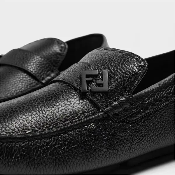 Fendi Logo Detail Loafers