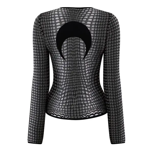 MARINE SERRE Moon Jacquard Knit Cover-up