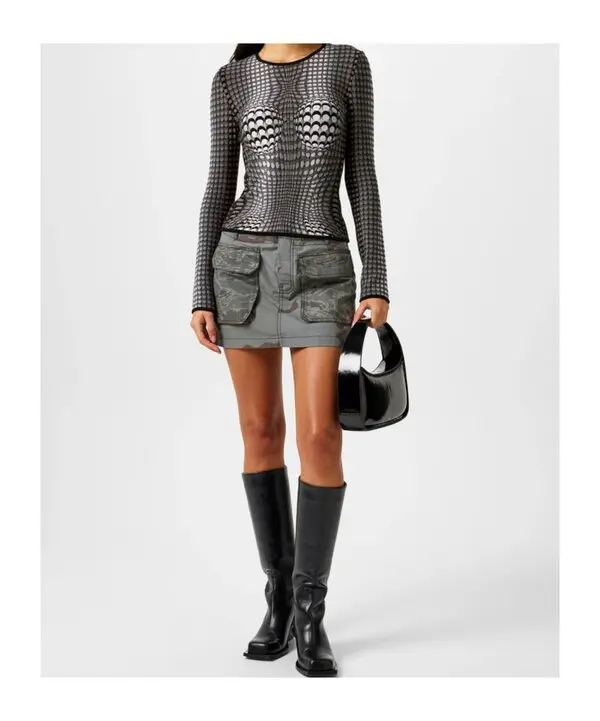 MARINE SERRE Moon Jacquard Knit Cover-up