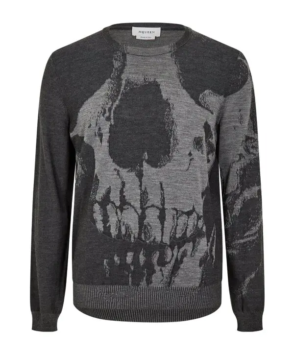 Alexander McQueen Crew Neck Long-sleeve Knit Sweater