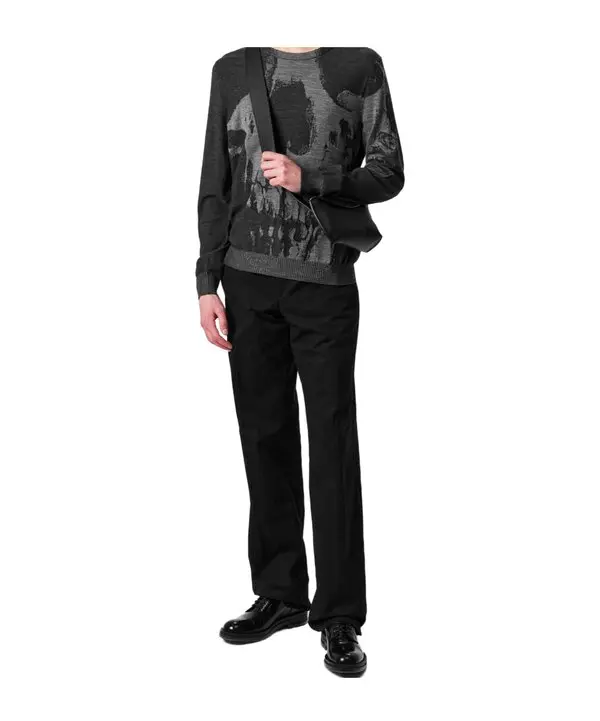 Alexander McQueen Crew Neck Long-sleeve Knit Sweater