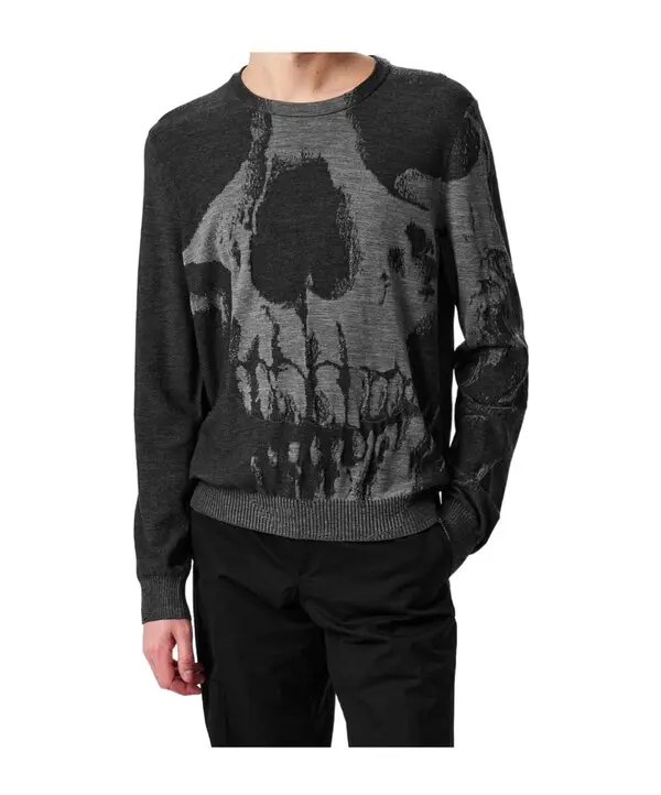 Alexander McQueen Crew Neck Long-sleeve Knit Sweater