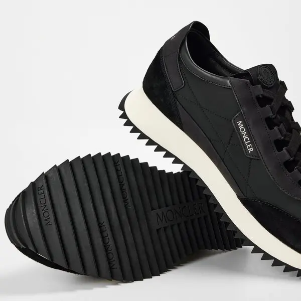 Moncler Low-top Sneakers With Suede And Fabric Accents