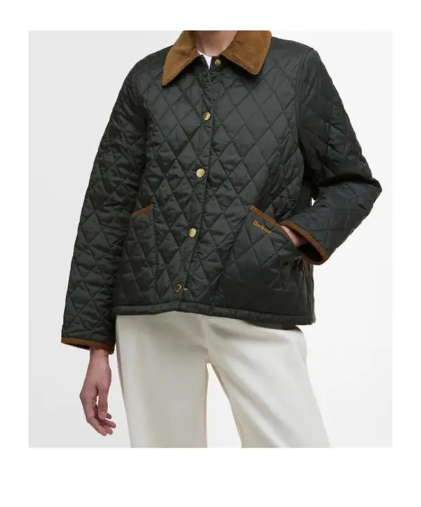 Barbour Quilted Jacket With Long Sleeves And Branded Pocket
