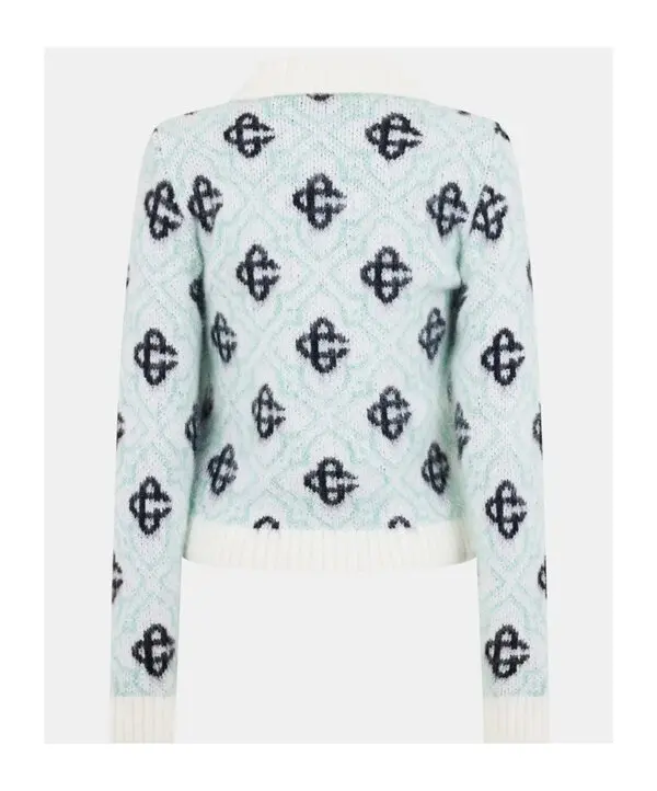 Casablanca Logo Zip-up Cardigan