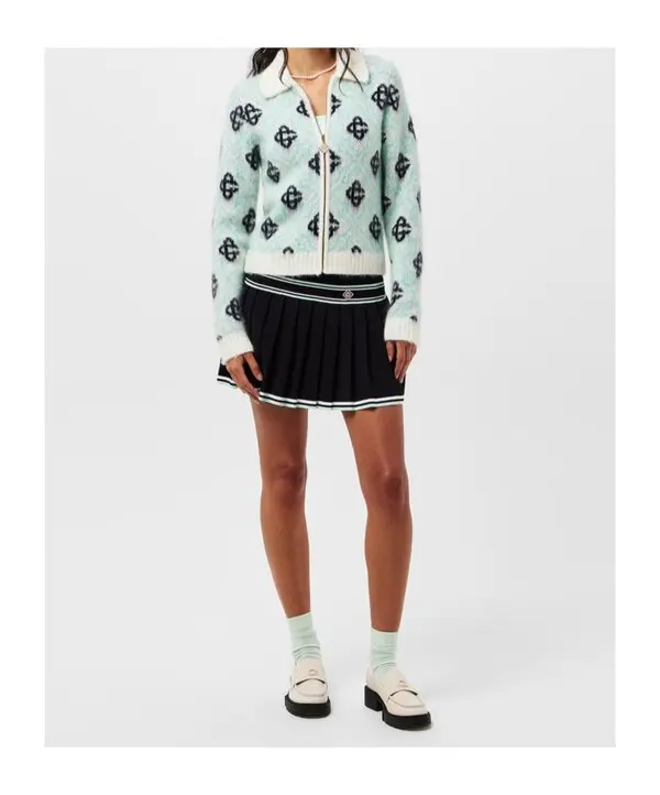 Casablanca Logo Zip-up Cardigan