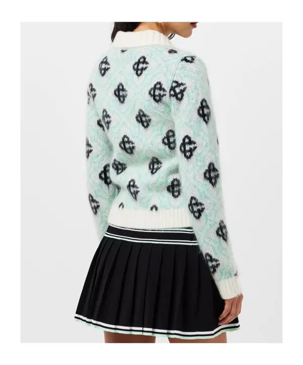 Casablanca Logo Zip-up Cardigan