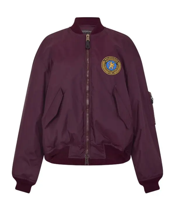 Balenciaga Stand-up Collar Casual Jacket With Zip Closure And Flap Pockets